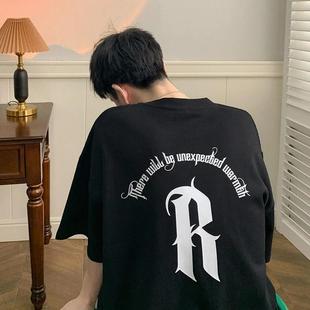 RFSD男装|印花T恤2024夏季新品经典宽松纯棉短袖T恤潮牌街头男潮-阿里巴巴