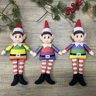 Christmas Elf Male圣诞节装饰用品圣诞精灵挂件彩虹圣诞精灵吊件-阿里巴巴