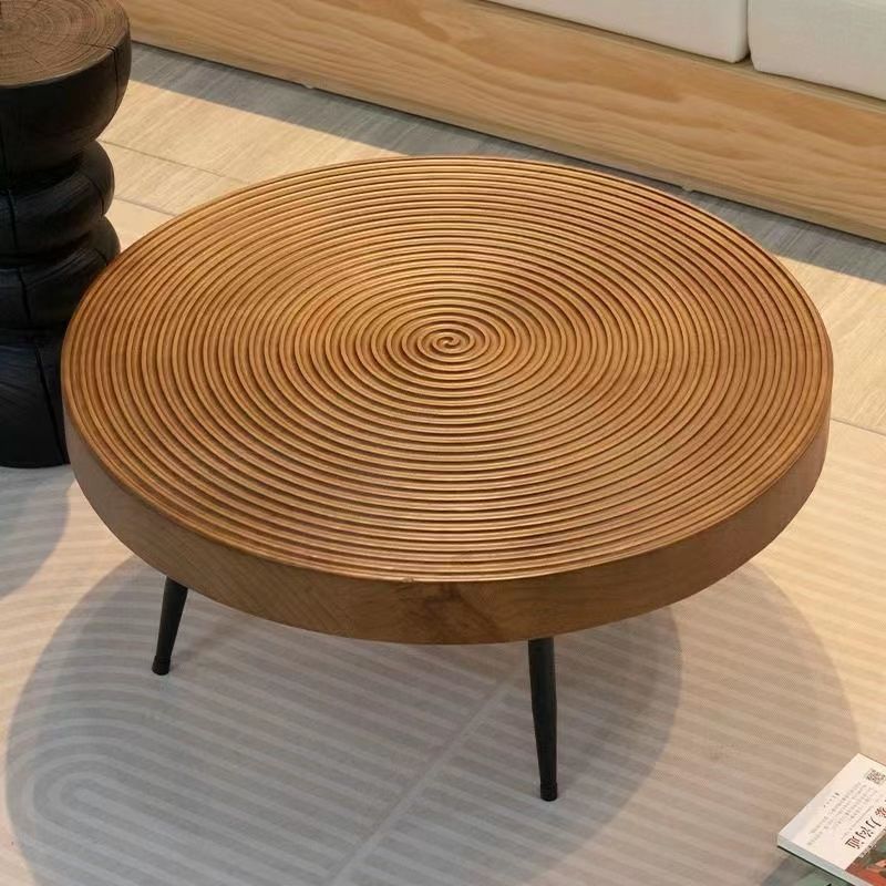 FRX Nordic Creative Tree-ring Solid Wood Coffee Table Small Apartment ...