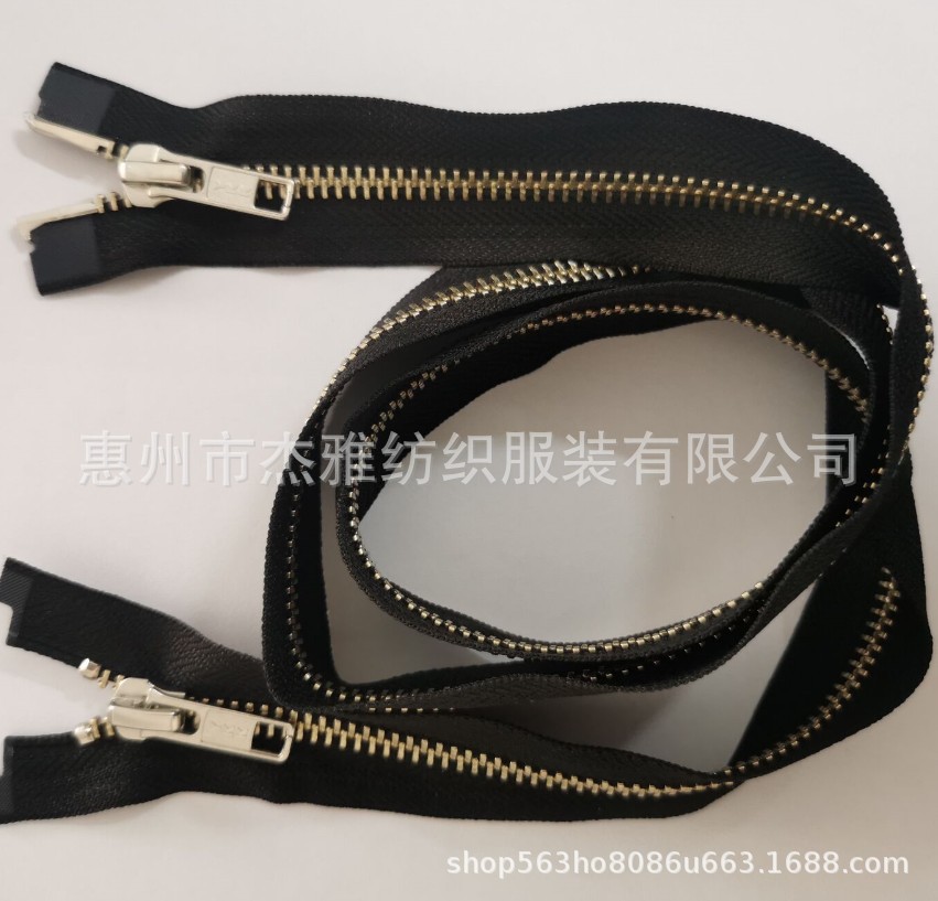 正品YKK5号银色双开拉链 ykk双头白叻拉链 YKK5号白铜牙上下拉-阿里巴巴