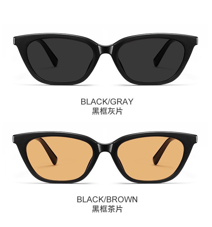 复古Y2K猫眼墨镜女高级感太阳镜2023新款方圆脸眼镜UV400防紫外线-阿里巴巴