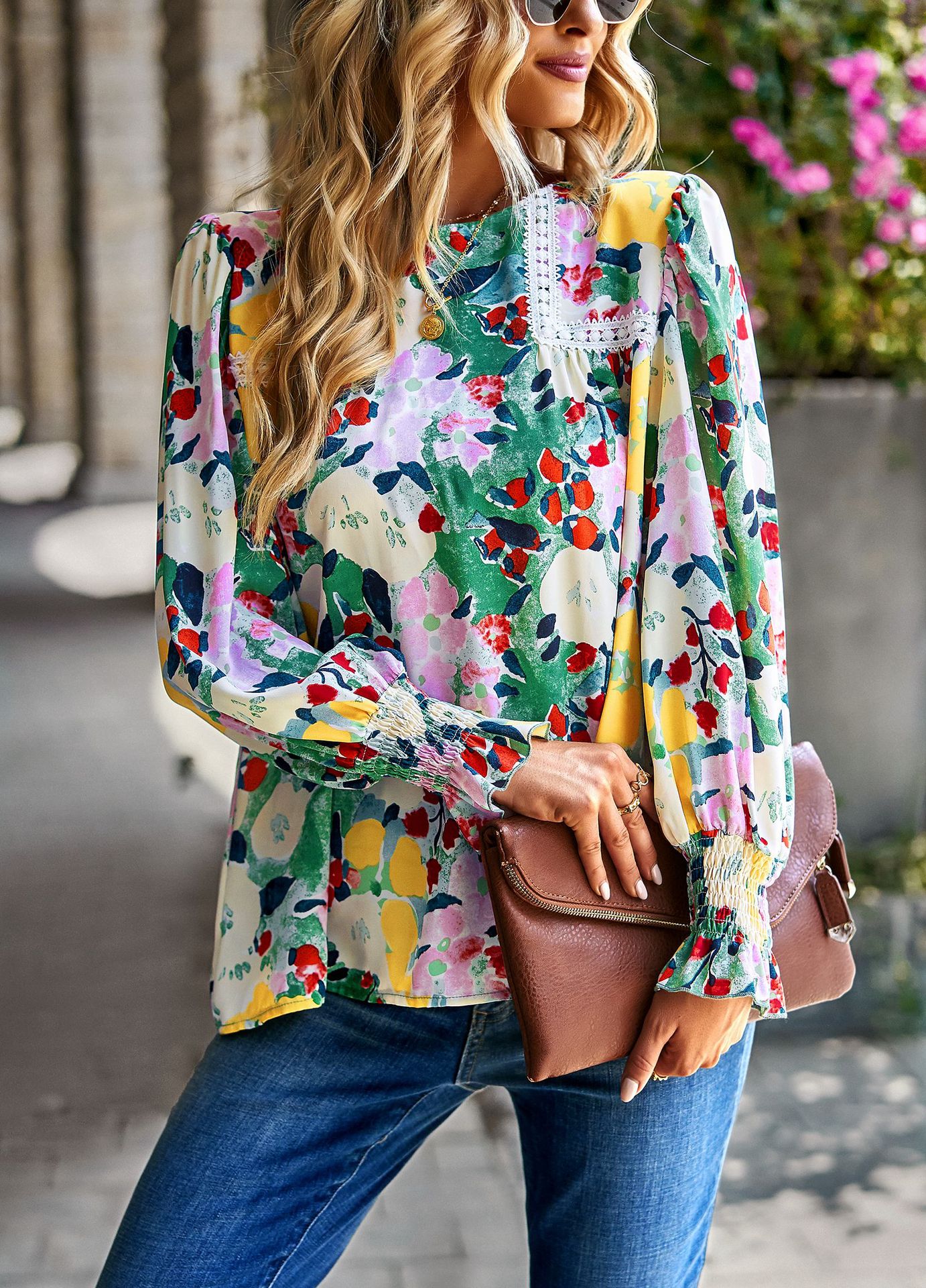Women's Floral Print Casual Blouses