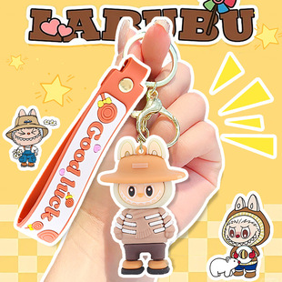 卡通labubu钥匙扣挂件可爱拉布布小绵羊汽车钥匙链背包挂饰礼物-阿里巴巴