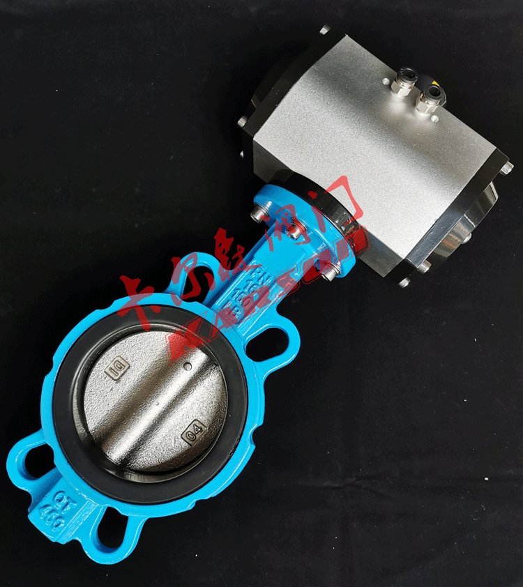 卡尔森厂家直销D671X-16Q球墨铸铁dn80快开切断调节 气动对夹蝶阀-阿里巴巴