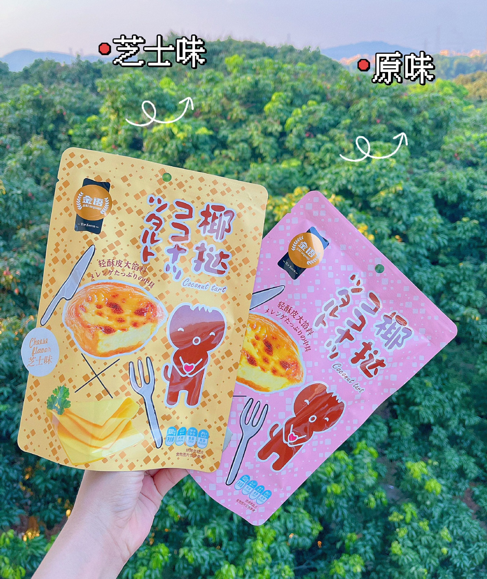 金语椰挞TOPSAVOR芝士味原味102g儿童点心蛋挞蛋糕解馋早餐食品-阿里巴巴