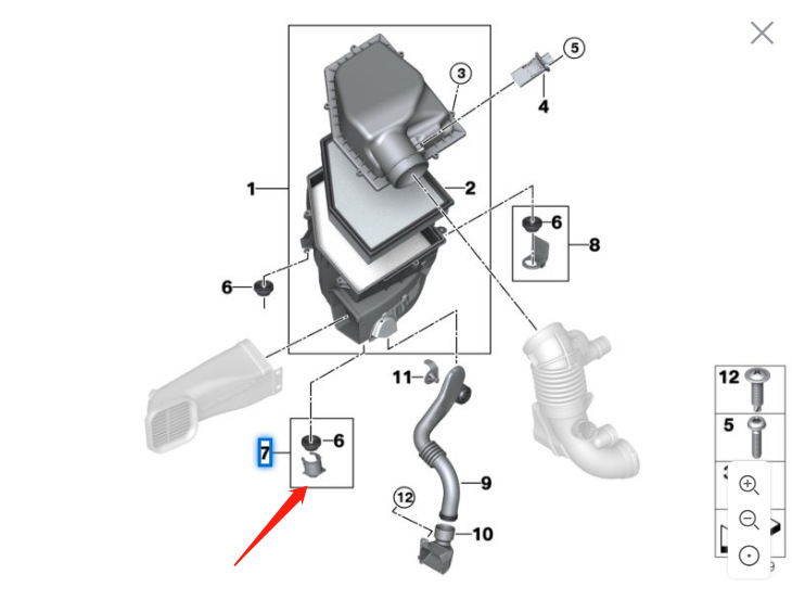 13718620474适用于宝马5系G30 7系G12 进气消音器支架-阿里巴巴