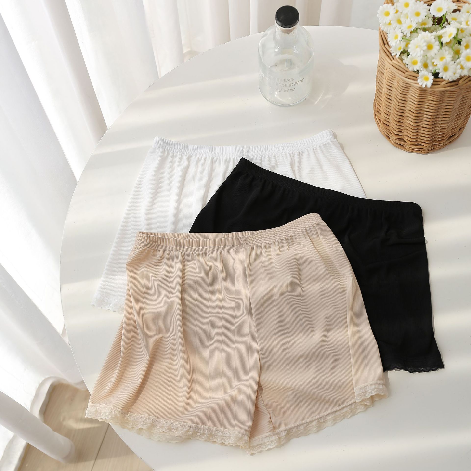 2024 new large size loose three-part pants women's outer wear solid ...