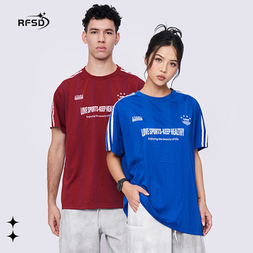 RFSD男装|美式情侣短袖t恤潮牌ins夏季球衣宽松潮牌半袖体恤男-阿里巴巴
