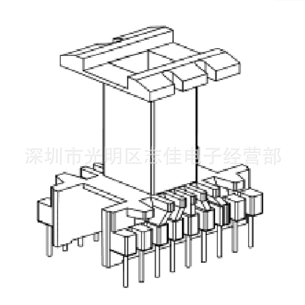 EE4215高频骨架EE42变压器骨架通讯骨架立式9+9针4201排距27.5X20-阿里巴巴