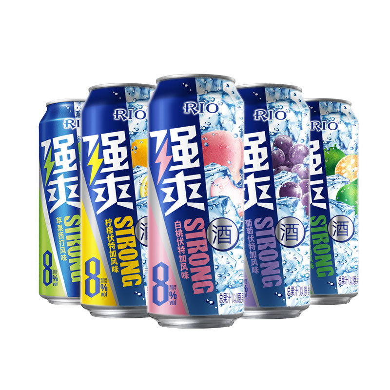 锐奥鸡尾酒 锐奥强爽白桃/葡萄/柠檬/苹果/卡曼橘味 500ml*12罐-阿里巴巴