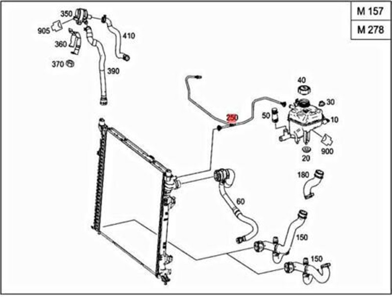 适用奔驰M级GL级GLE级排气管GLS级W166副水壶水管 1665001091-阿里巴巴