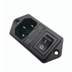 三合一电源插座(保险丝+开关+AC插座) JR-101-1FR1-01锁螺丝固定-阿里巴巴