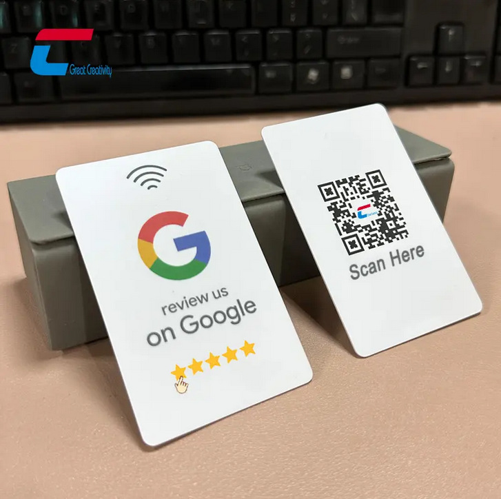 NFC chip programmable QR code social media plastic business card RFID ...