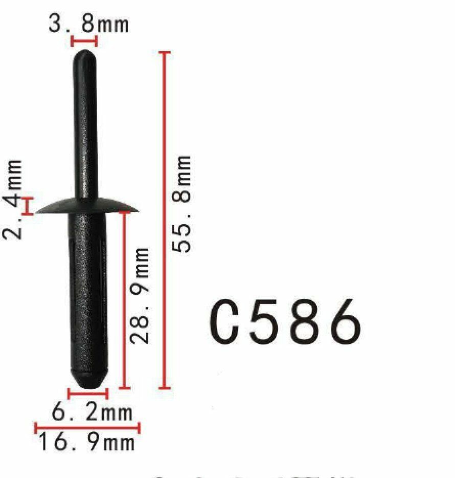 适用宝马福特克莱斯勒尼龙铆钉固定器紧固件夹塑料抽芯钉铆钉通用-阿里巴巴