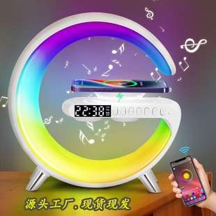 大G灯蓝牙音响N69无线充音乐灯炫彩夜灯时钟闹钟唤醒灯手机APP-阿里巴巴