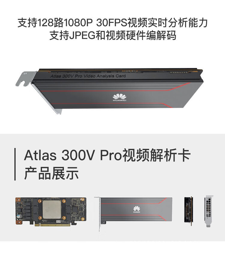 昇腾Atlas 300V 24g视频解析卡100T大模型开发板算力卡国产AI显卡-阿里巴巴