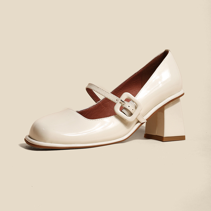 CHIKO Bjorg Square Toe Block Heels Mary Jane Shoes