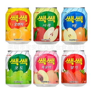 批发 韩国进口LOTTE乐天粒粒葡萄汁橙子白桃果肉果汁饮料品238ml-阿里巴巴