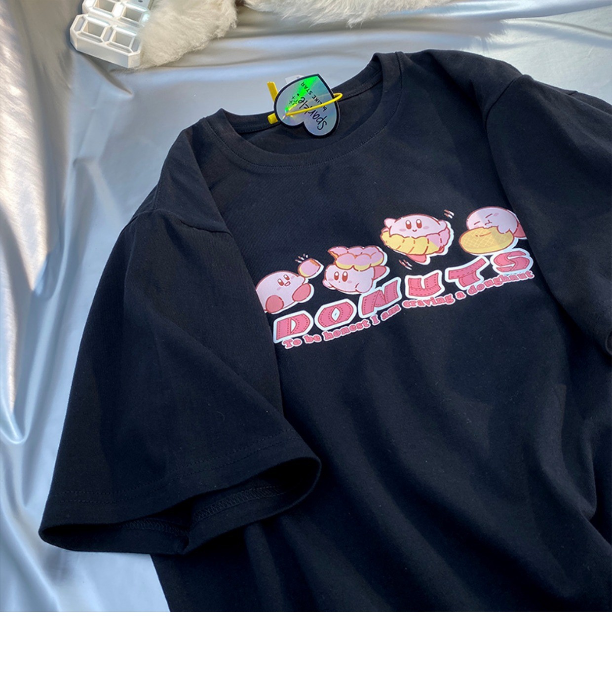 230G男潮牌ins超火纯棉短袖T恤女夏季韩版可爱印花宽松半袖体恤-阿里巴巴