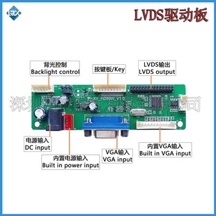 VGA转LVDS转接板/LVDS驱动板液晶屏显示器驱动板 代换LM.R70.A8-阿里巴巴