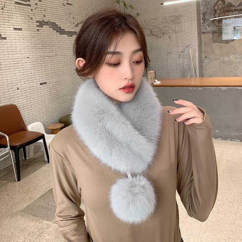 Dickey Collar Faux Fur white fox fur collar thickening imitation fur ...