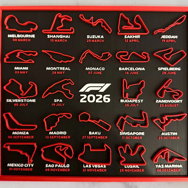 Cross-Border New Product 2026 Formula 1 Calendar 2026 Formula One ...