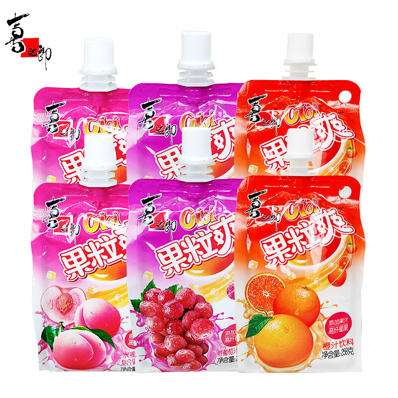 喜之郎cici果粒爽258ml 蜜桃葡萄香橙味可吸吸冻果冻复合果汁饮料-阿里巴巴