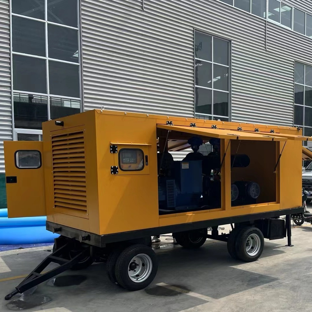 Large flow flood control flood control pump truck mobile diesel pump ...