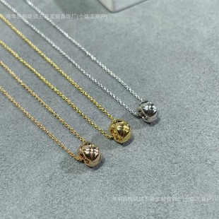 高版本coco小金豆菱格项链小金珠crush小香风925银18k金CNC精工批-阿里巴巴