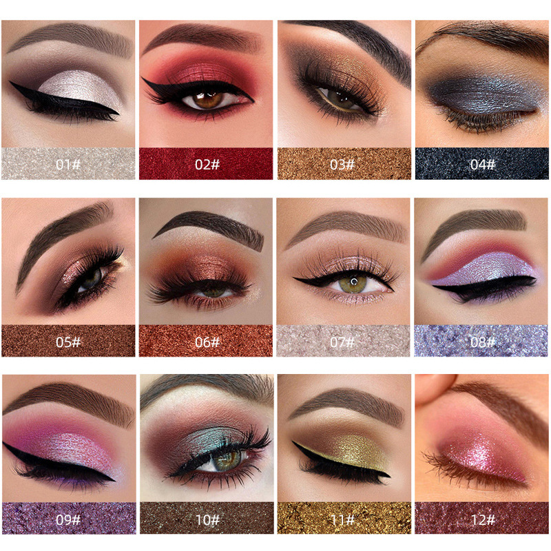 彩妆批发美妆土豆泥眼影盘珠光亮晶晶单色欧美高饱和度懒人眼影膏-阿里巴巴