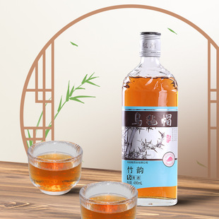 乌毡帽绍兴工艺 半甜型黄酒竹韵480ml*6瓶装淡竹叶酿造花雕酒整箱-阿里巴巴