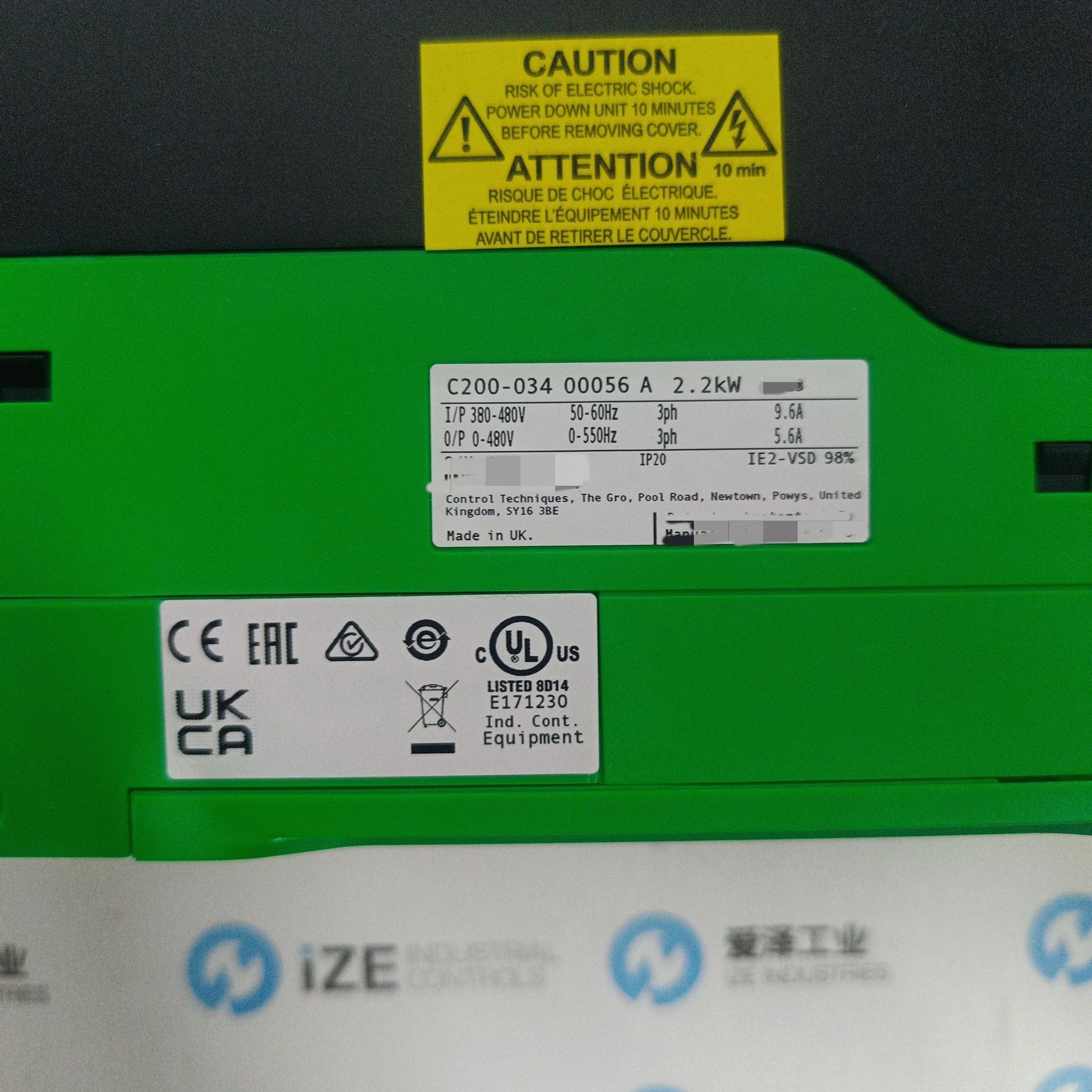 CONTROL TECHNIQUES变频器C200-034 00056 A 2.2KW原装-阿里巴巴