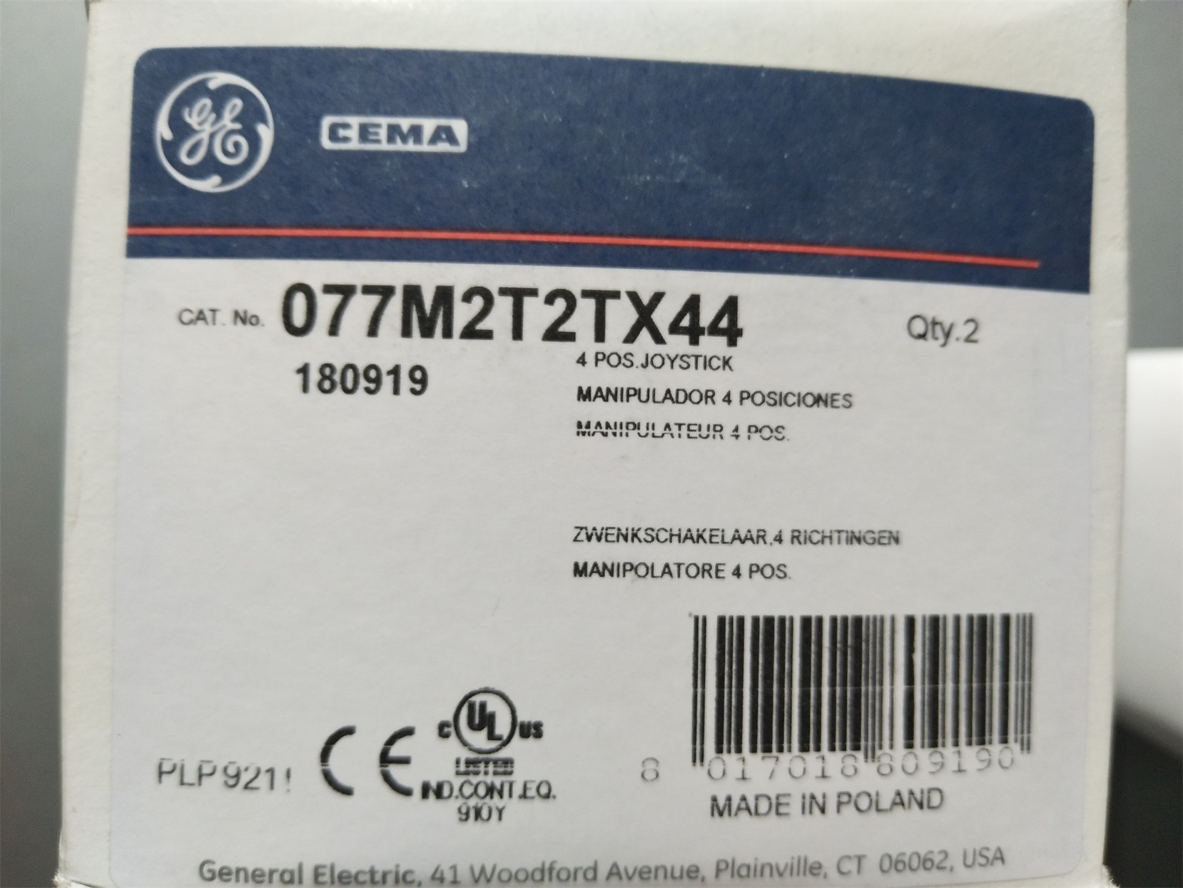 GE操纵杆 077M2T2TX44 四位自复位开关 CEMA开关 077M2T2TX44-阿里巴巴