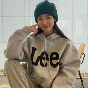 韩国Lee连帽卫衣经典字母金宝拉同款圆领男女情侣加绒秋冬外套潮-阿里巴巴