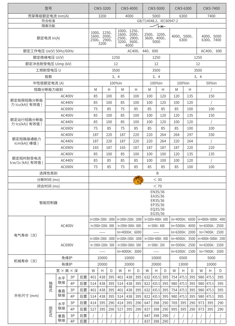 常熟CW3-2500/3P万能式空气断路器抽屉式固定式框架开关智能配电-阿里巴巴