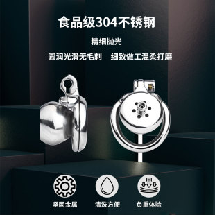 FRRK-279不锈钢304贞操锁可导尿加重重量男用CB锁阴茎情趣鸟笼-阿里巴巴