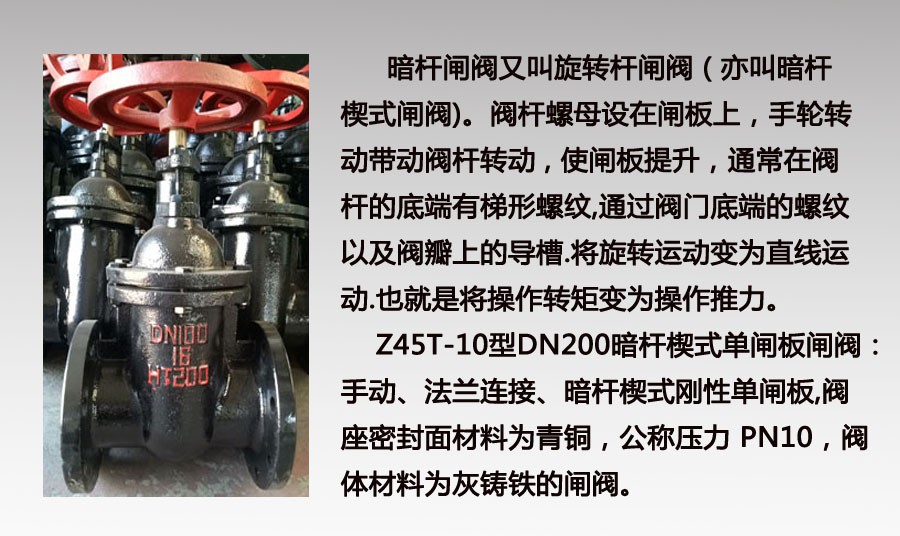 球磨铸铁暗杆楔式闸阀Z45T-10/16 法兰重型DN50 65 100 150排污阀-阿里巴巴