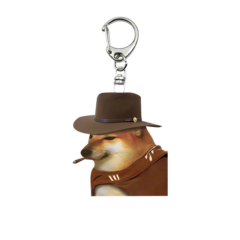 Cheems废材狗子表情钥匙扣POP猫网红恶搞书包挂件学生搞笑ins吊坠-阿里巴巴