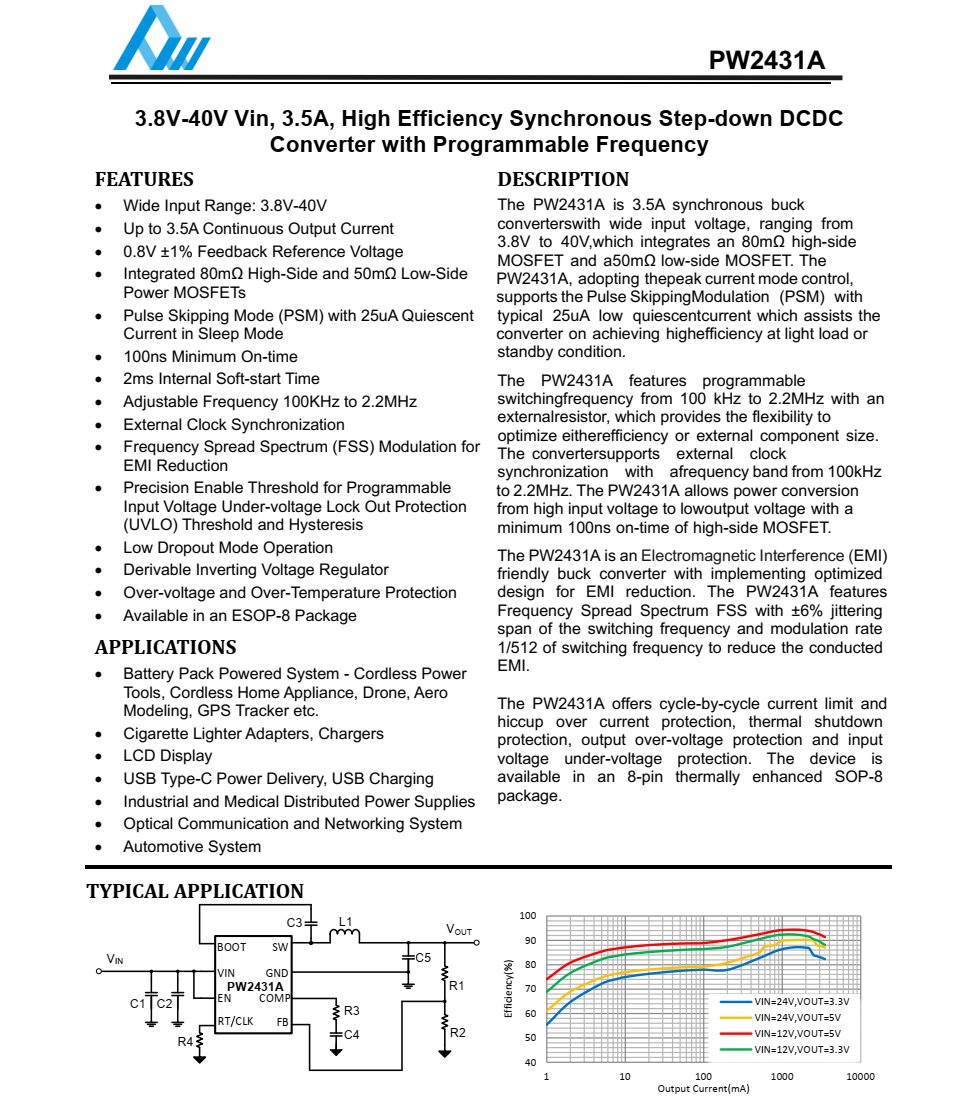 平芯微原装正品PW2431，DC-DC降压芯片,用于点烟器适配器、充电器-阿里巴巴