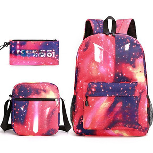 CR7C罗双肩包体育周边印花双肩包儿童学生书包单肩包笔袋三件套-阿里巴巴