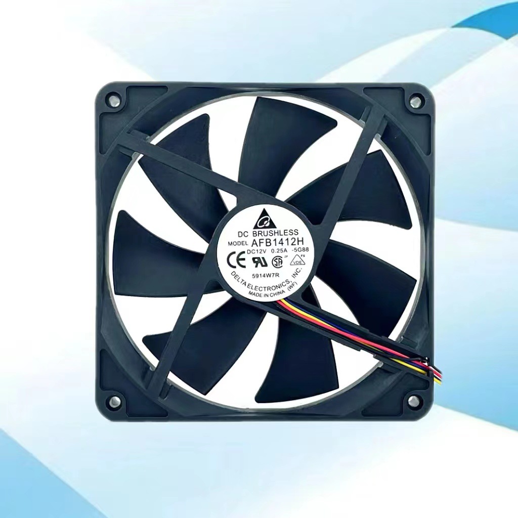 全新台达AFB1412H 12v 0.25A 14025 14cm4线PWM静音机箱散热风扇.-阿里巴巴