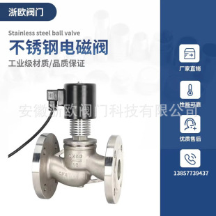 304 ZBSF全不锈钢蒸汽法兰电磁阀 高温法兰电磁阀DN50 100 200度-阿里巴巴