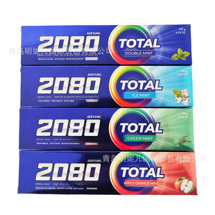 韩国2080经典牙膏4种口味薄荷绿薄荷冰薄荷苹果橙薄荷牙膏120g-阿里巴巴