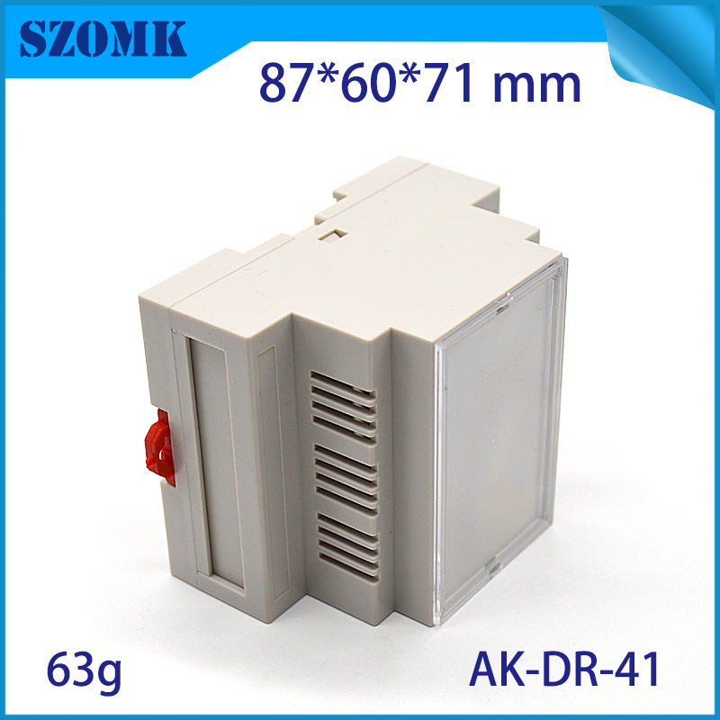 奥科姆导轨式电源开关控制壳体PLC仪表仪器工控盒塑料外壳DR-41-阿里巴巴