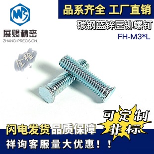 碳钢蓝锌压铆螺钉 FH-M3*6~M3*30 压铆螺丝 压板螺钉 压板螺丝-阿里巴巴