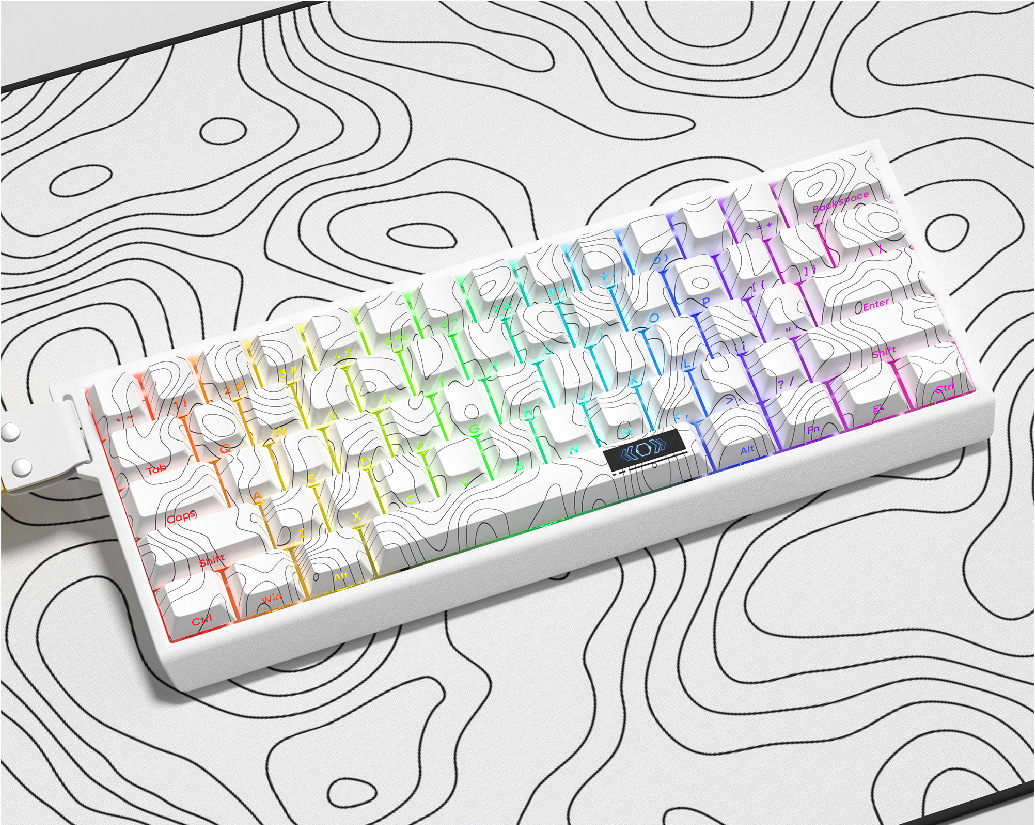 XVX《等高线》wooting原厂侧刻键帽PBT创意个性透光键帽客制化-阿里巴巴