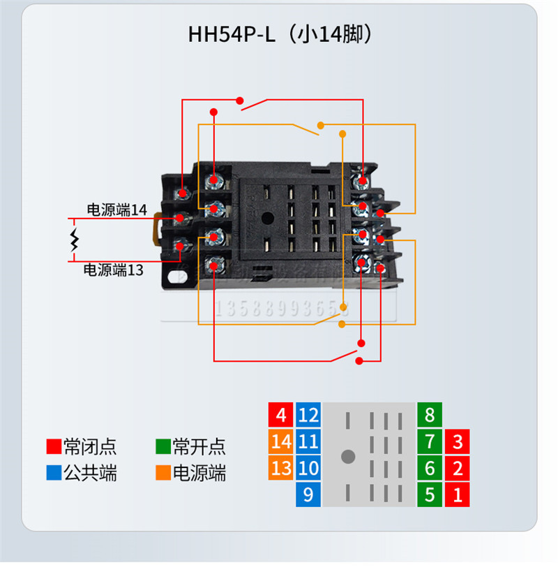 中间继电器HH54P-L交流220V电磁继电器24V MY4NJ小型继电器 银点-阿里巴巴