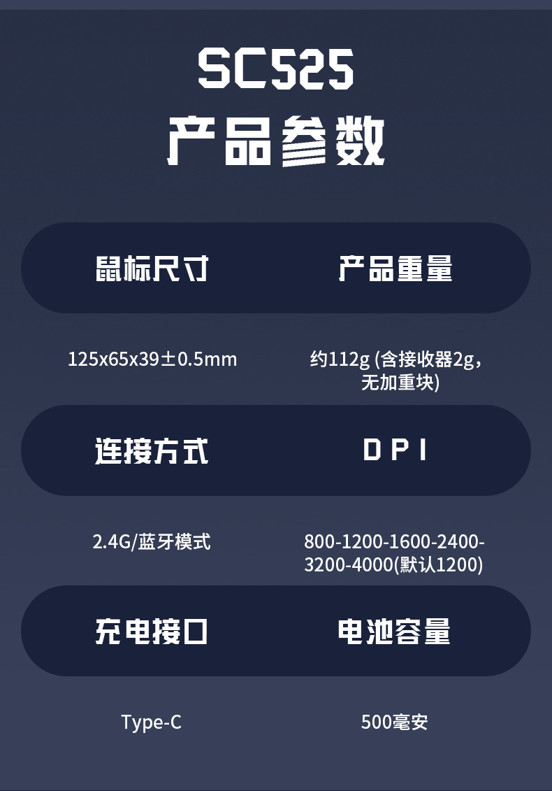 狼蛛SC525无线双模鼠标蓝牙2.4g无线充电办公游戏电竞笔记本台式-阿里巴巴