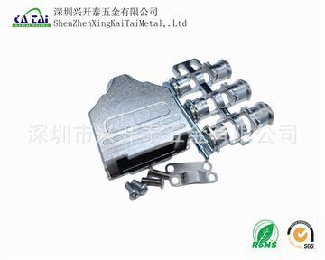 新款HD15P 锌合金金属铁壳180度出线 DB15金属外壳 带电镀线卡-阿里巴巴