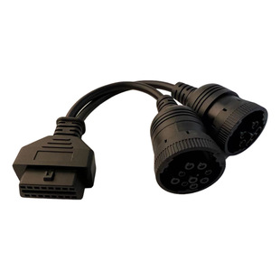 卡车线 OBD2 heavy duty Y cable to J1939 J1708 J1587 9+6pin-阿里巴巴